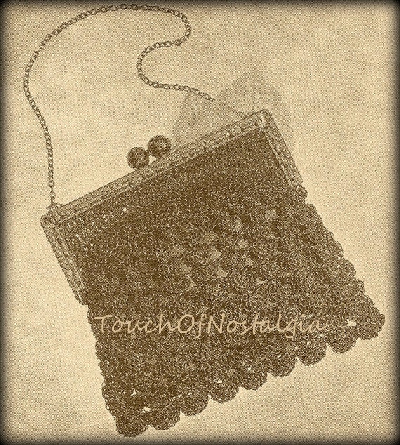 FANCY EVENING HANDBAG Crochet Pattern Vintage 1940s Fancy - Etsy