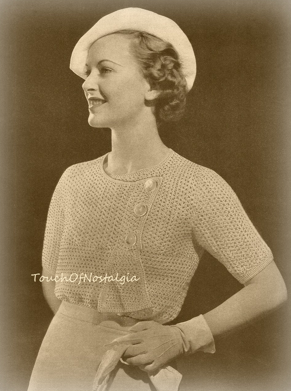 LACY BLOUSE Crochet Pattern Vintage Lovely Crocheted Lace - Etsy