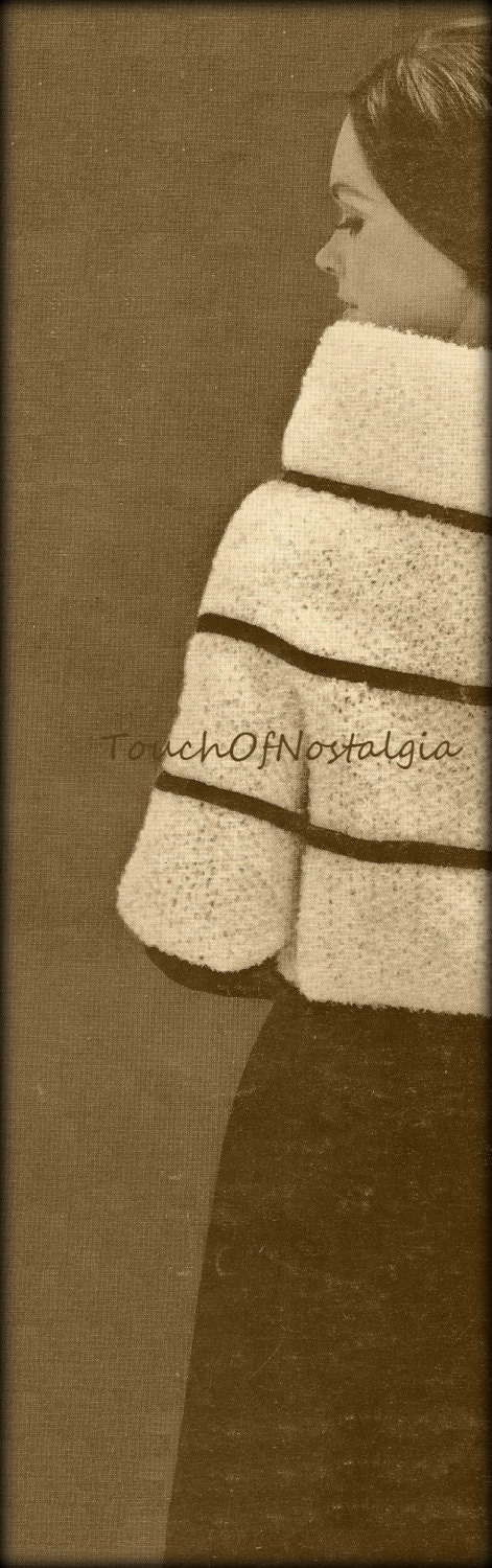 2 PARISIAN EVENING JACKETS Knitting Patterns Elegant Style W/ High Neck ...