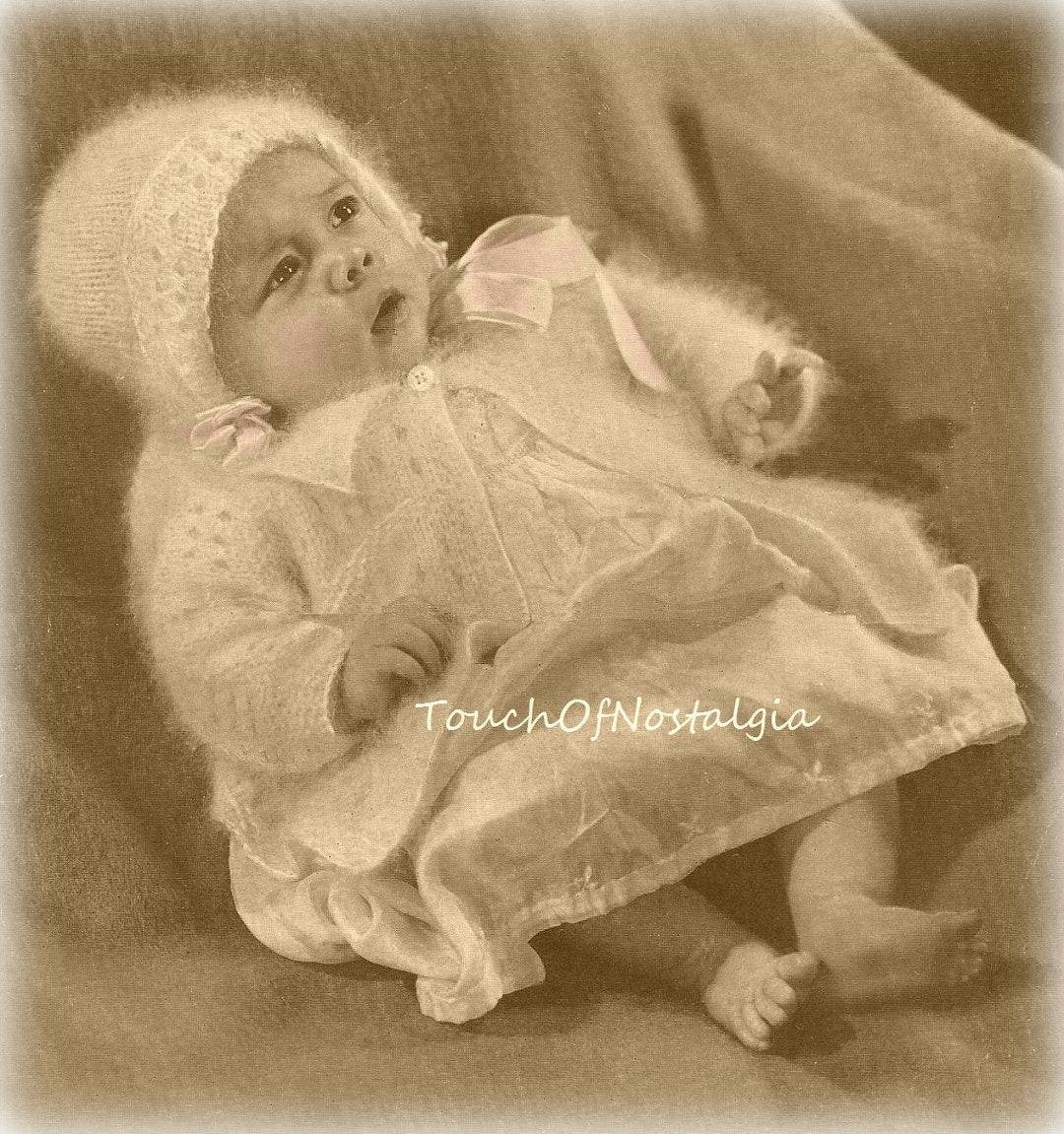 2 ANGORA Baby Set Knitting Patterns - Beautiful ANGORA Baby Sweater ...