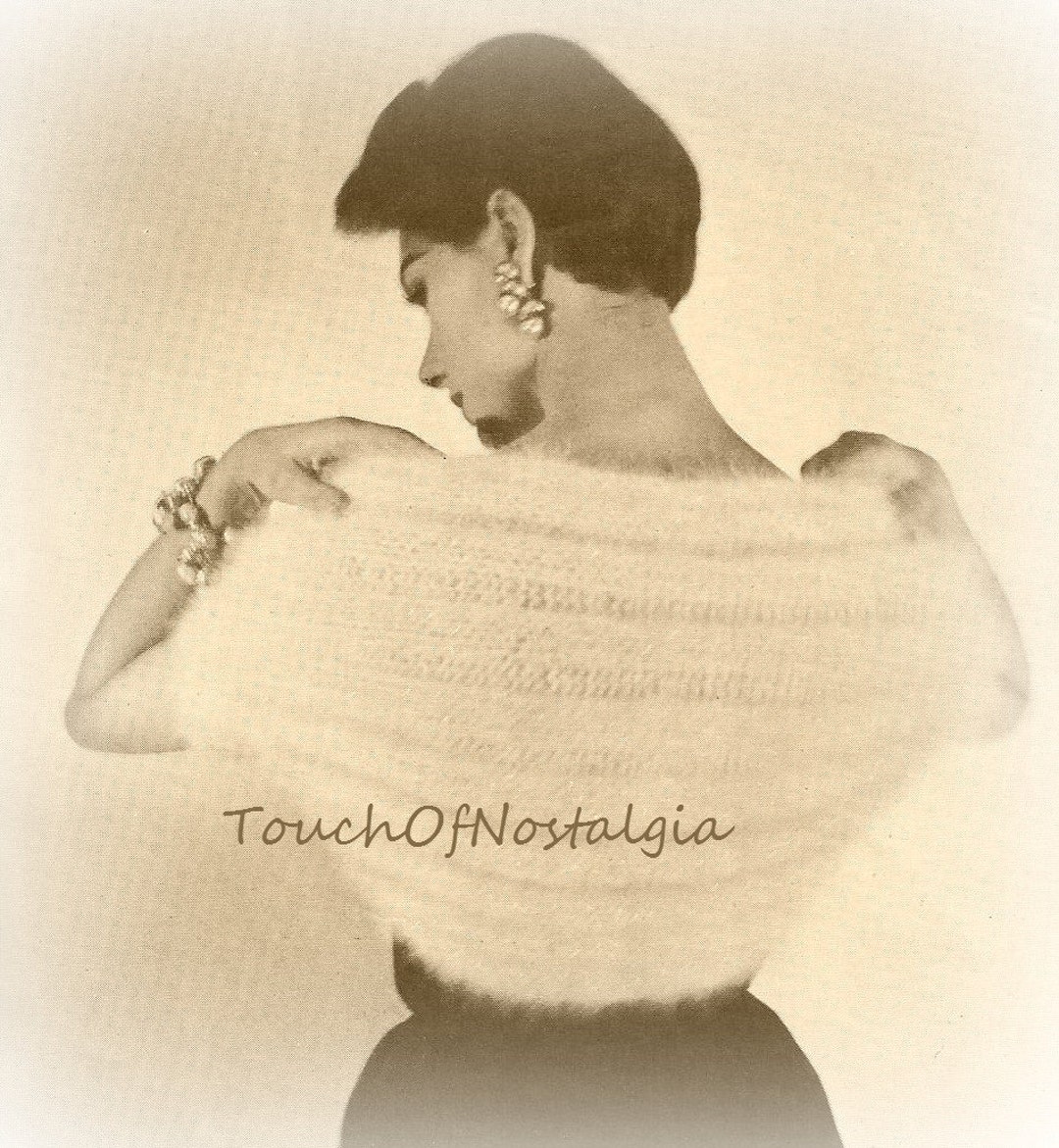 ANGORA Shrug BOLERO Knitting Pattern Vintage Angora HUG Wrap - Perfect ...
