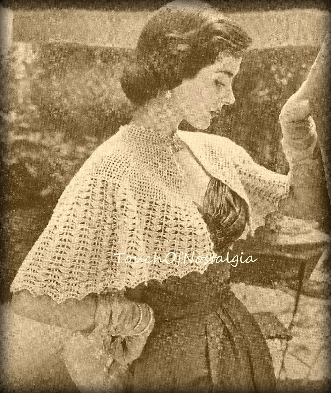 Crochet CAPELET Cropped Cape Crochet Pattern - LACY Cropped Capelet ...