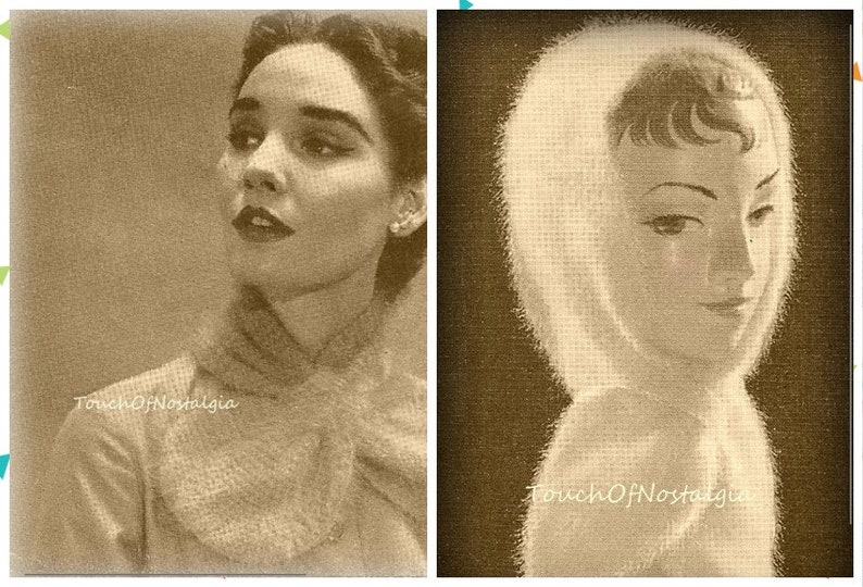 2 Patterns ANGORA Head SCARF & Angora Keyhole Scarf Knitting Pattern ...