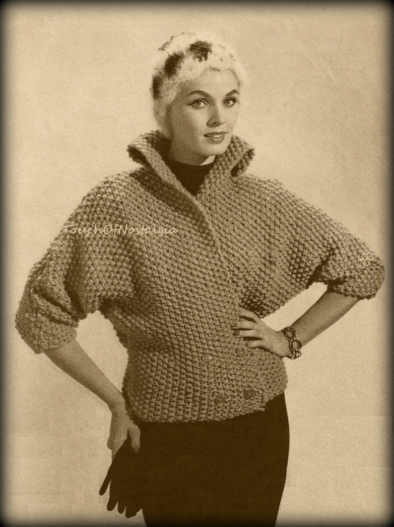 SKI Jacket / ANGORA Hat Knitting Pattern Vintage Stylish - Etsy