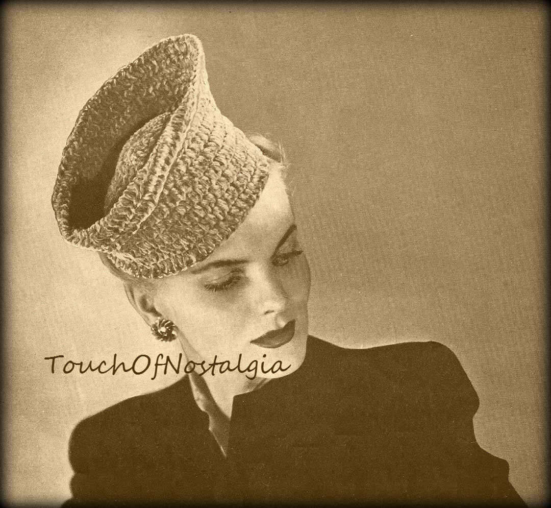 TIPPED Hourglass HAT Crochet Pattern Ladies Tipped HOURGLASS Hat ...