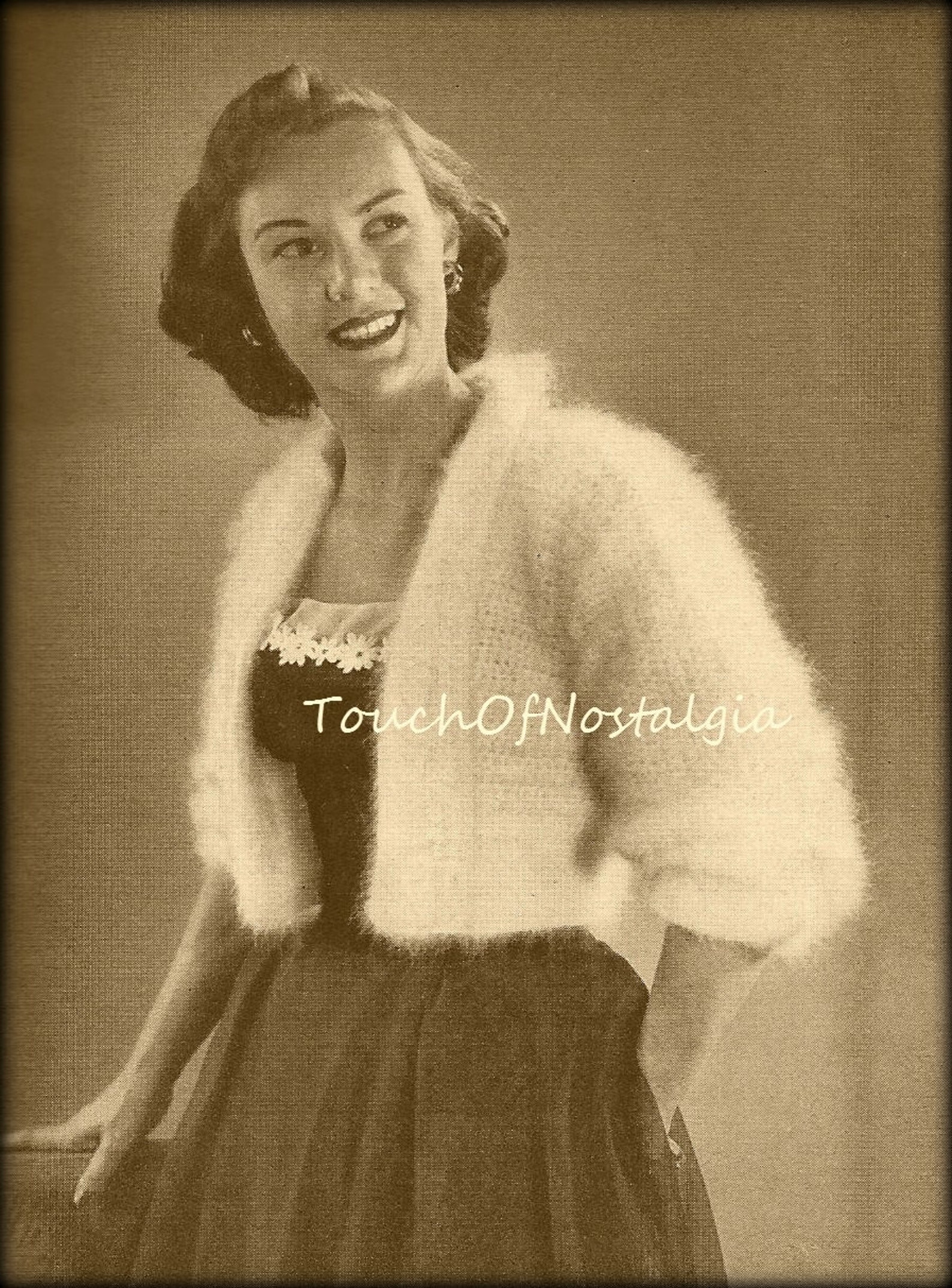 Crochet ANGORA Evening Jacket Crochet Pattern Glamorous Angora EVENING ...