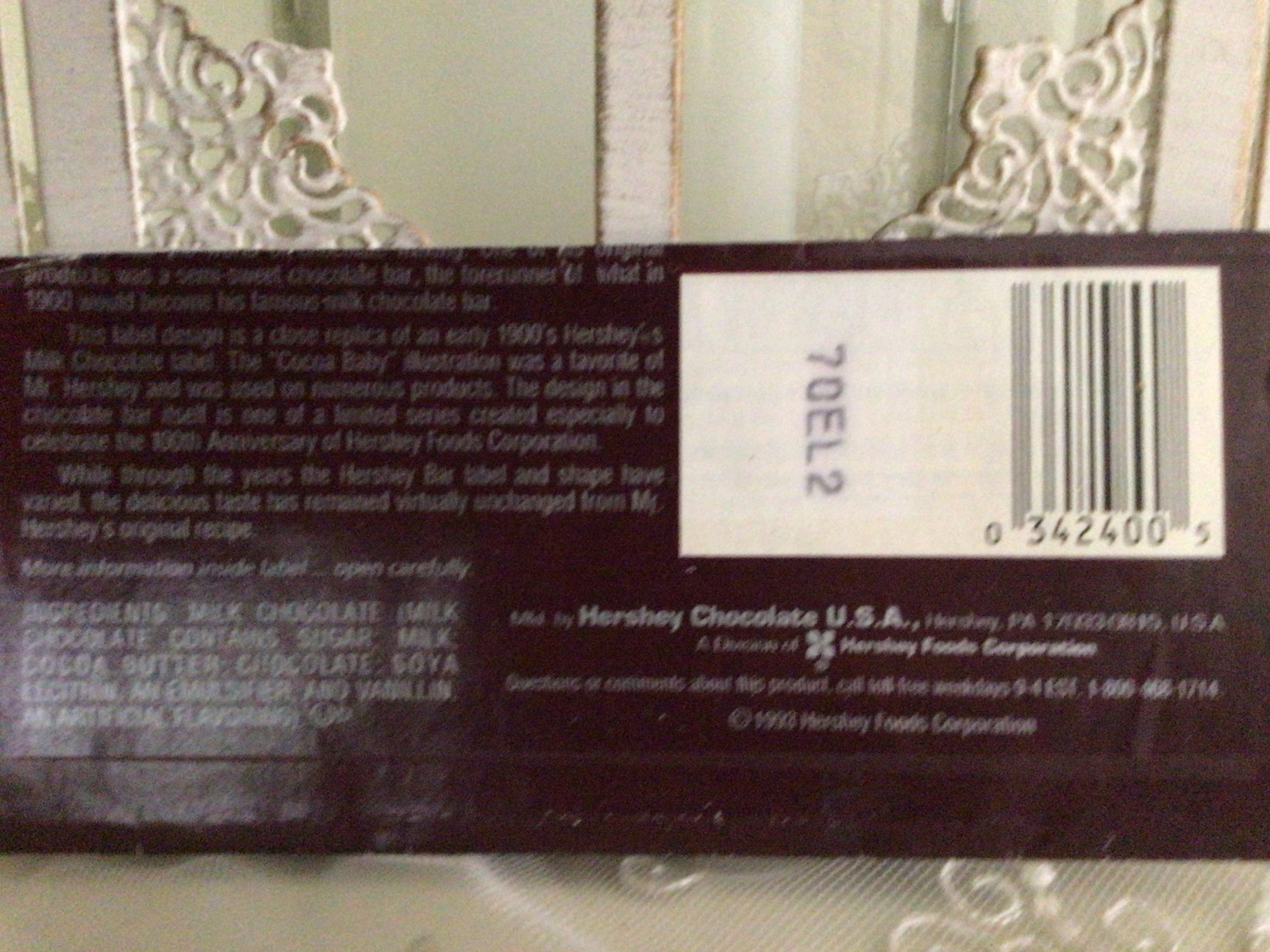 Vtg HERSHEYS 100th Anniversary COCOA Bean BABY Sweet Milk Chocolate ...