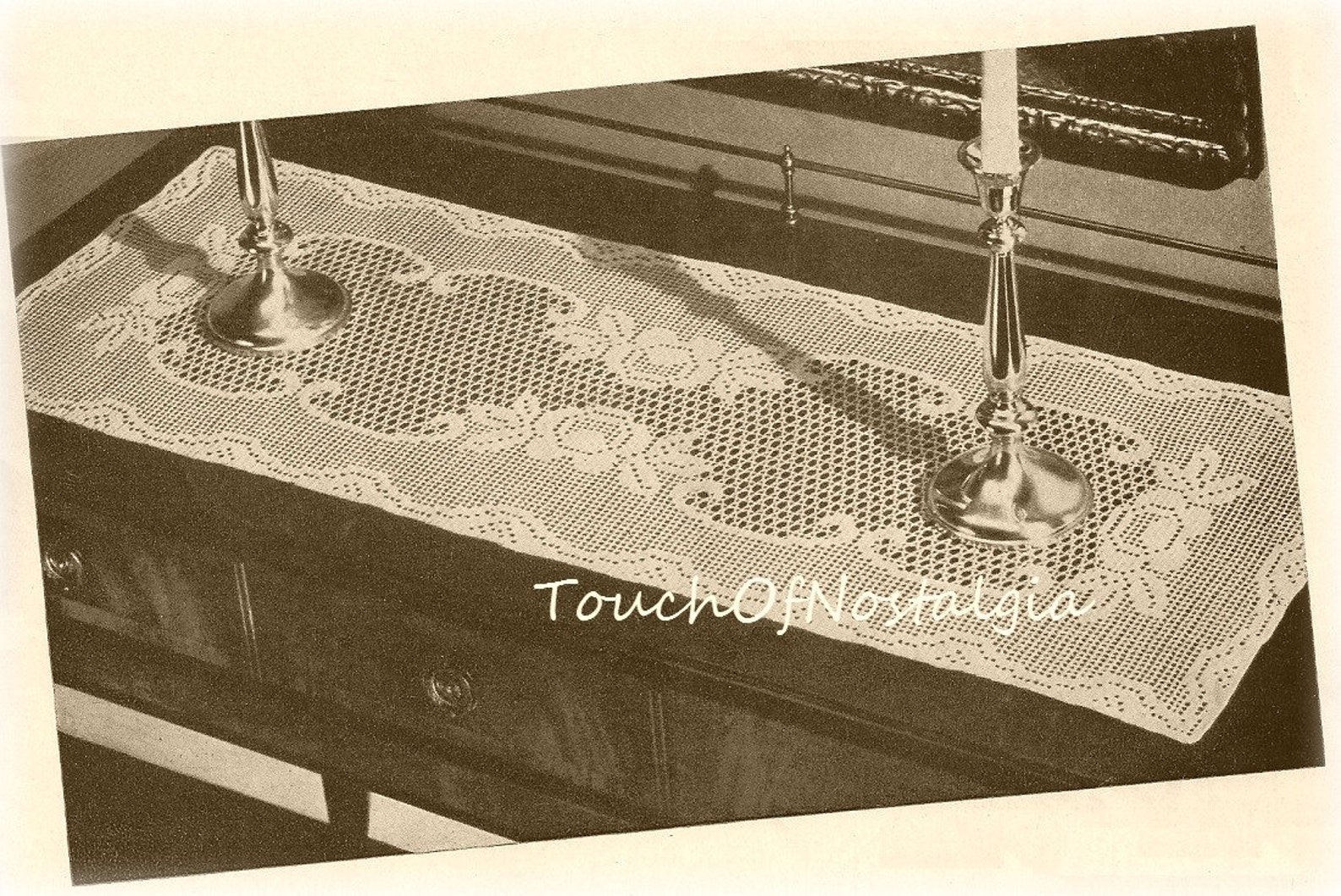Doily RUNNER Vintage Crochet Pattern - Absolutely Gorgeous VICTORIAN ...
