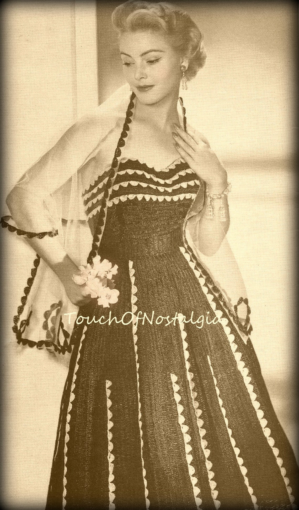 Crochet EVENING DRESS Crochet Pattern Elegant Strapless Evening Dress ...
