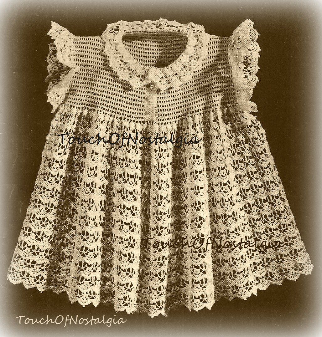 Crochet Lace DRESS Crochet Pattern - Toddlers/girls DAINTY RUFFLES Lace ...