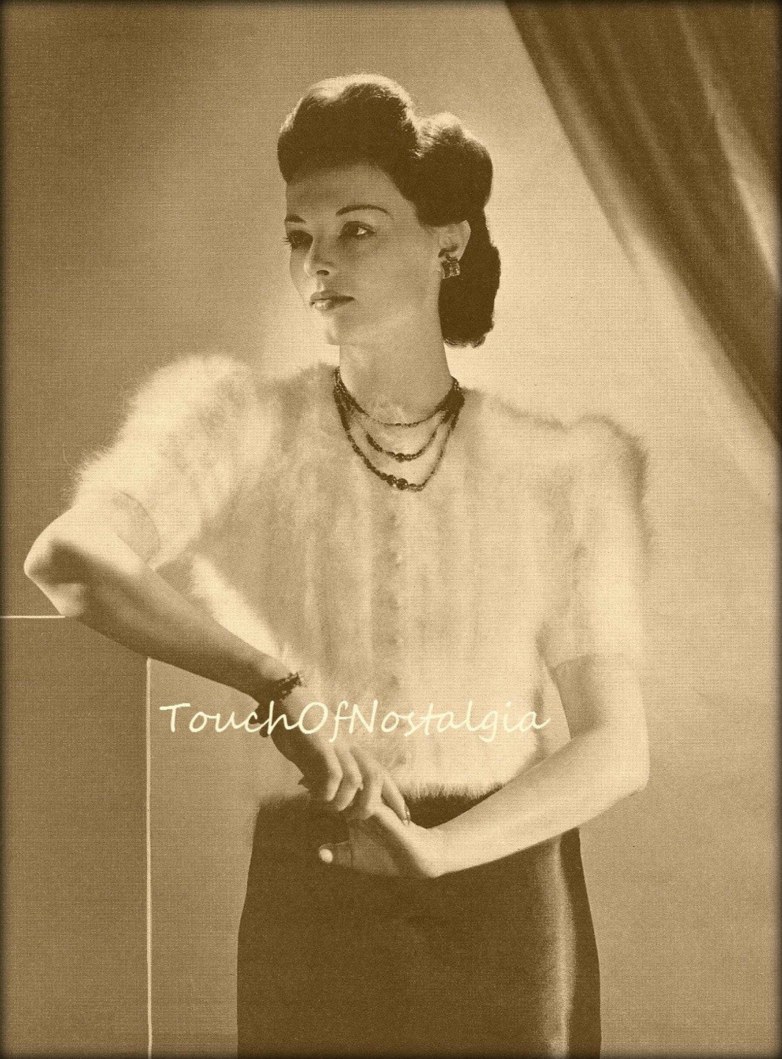 ANGORA Sweater Vintage Knitting Pattern - ELEGANT Angora EVENING ...