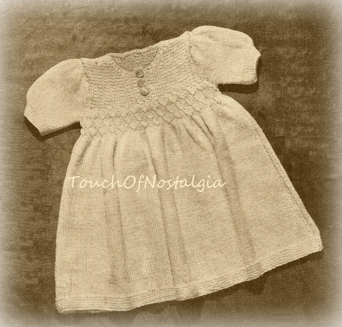 SMOCKED Baby Dress/coat Knitting Pattern 2 Patterns Included DAINTY ...