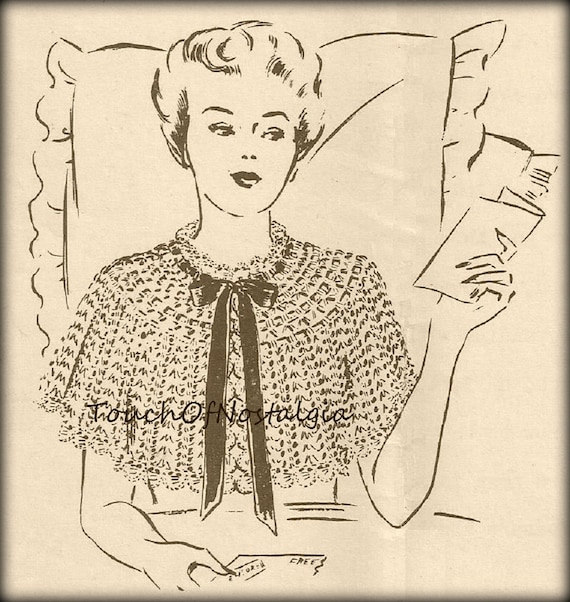 Crochet SHOULDER CAPE Crochet Pattern Pretty Shoulder Cape - Etsy