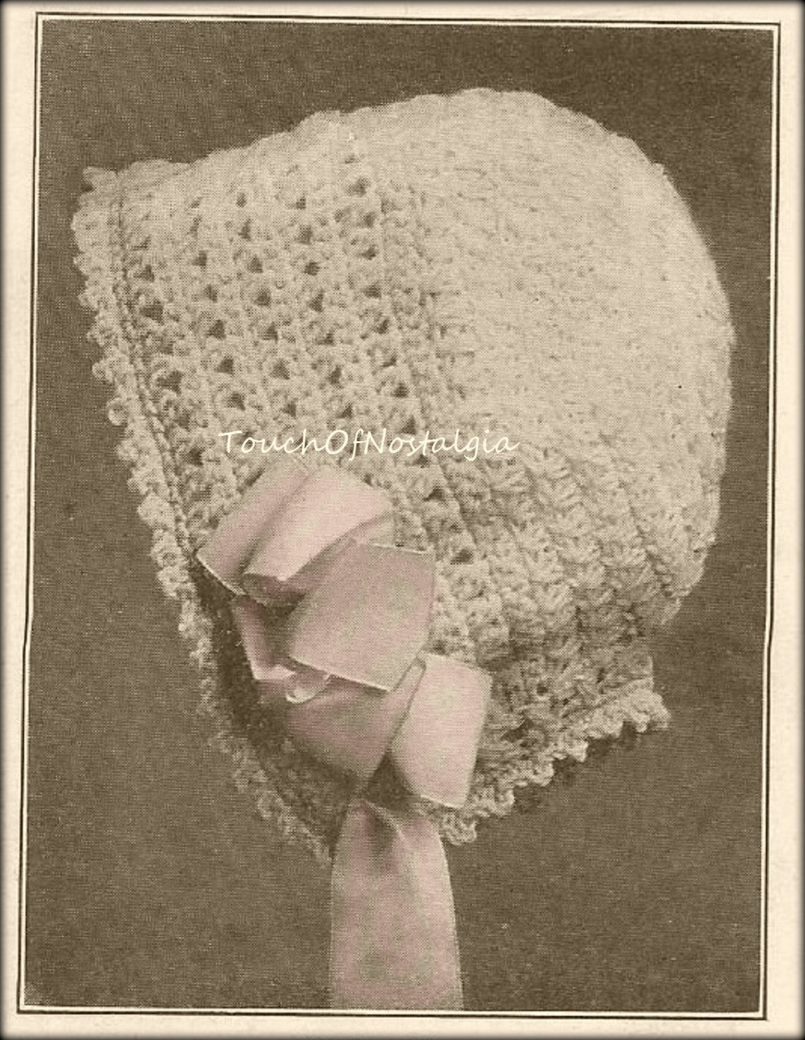 4 FANCY Baby BONNETS Antique Crochet Patterns 4 Beautiful - Etsy