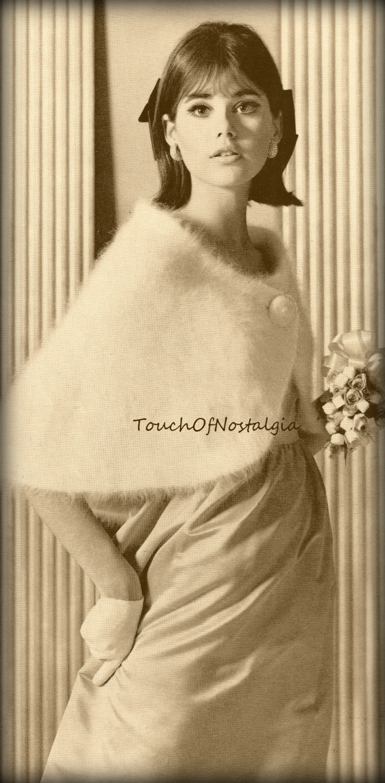 ANGORA CAPELET Vintage Knitting Pattern - Soft FEMININE Look ...