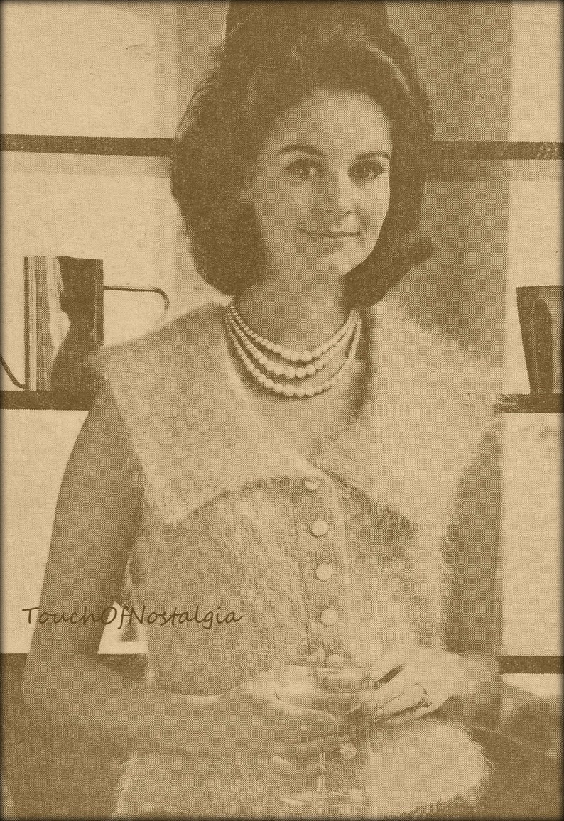 Mohair Evening Sweater Knitting Pattern Lovely Mohair Blouse Etsy