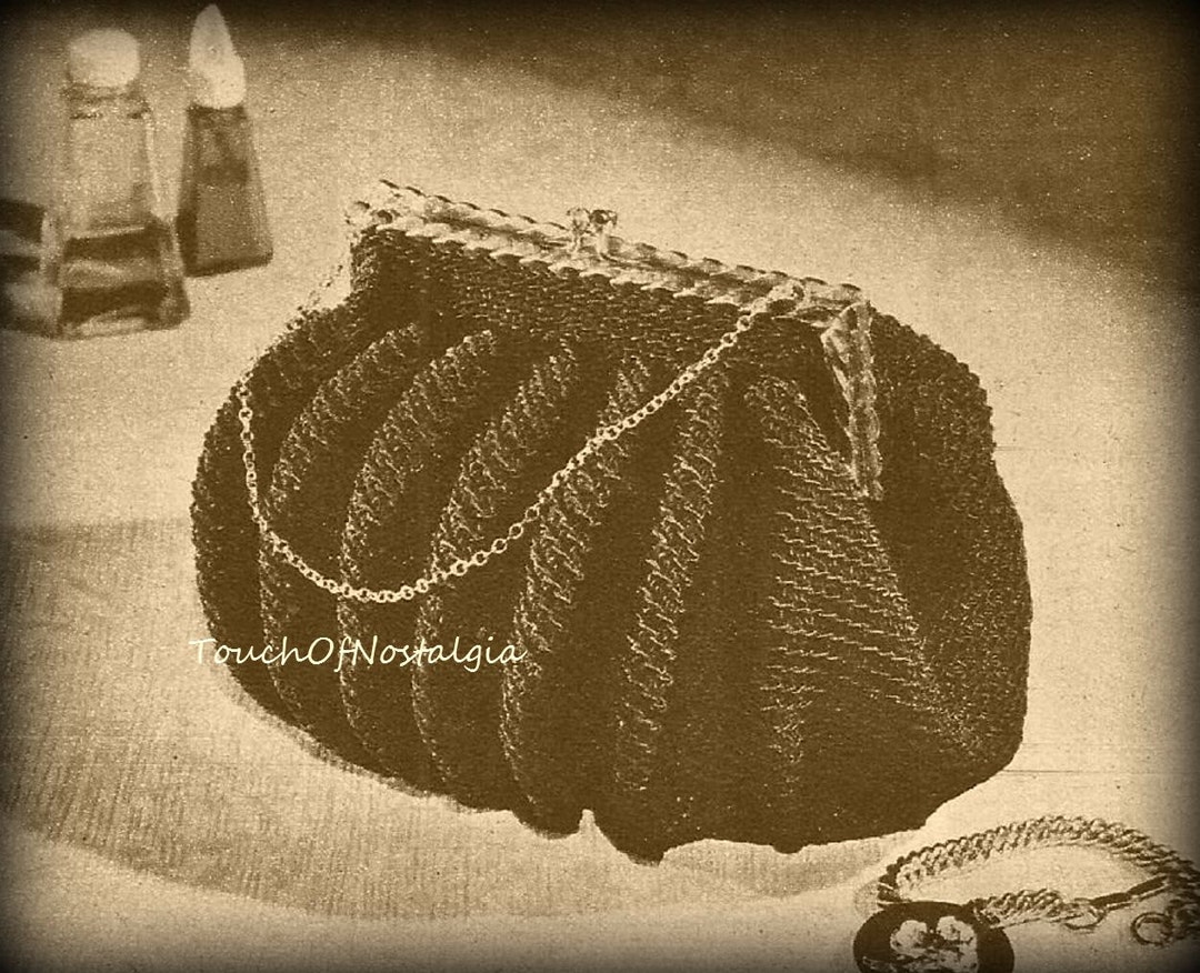 EVENING Handbag PURSE Crochet Pattern - Lovely PLEATED Evening Handbag ...