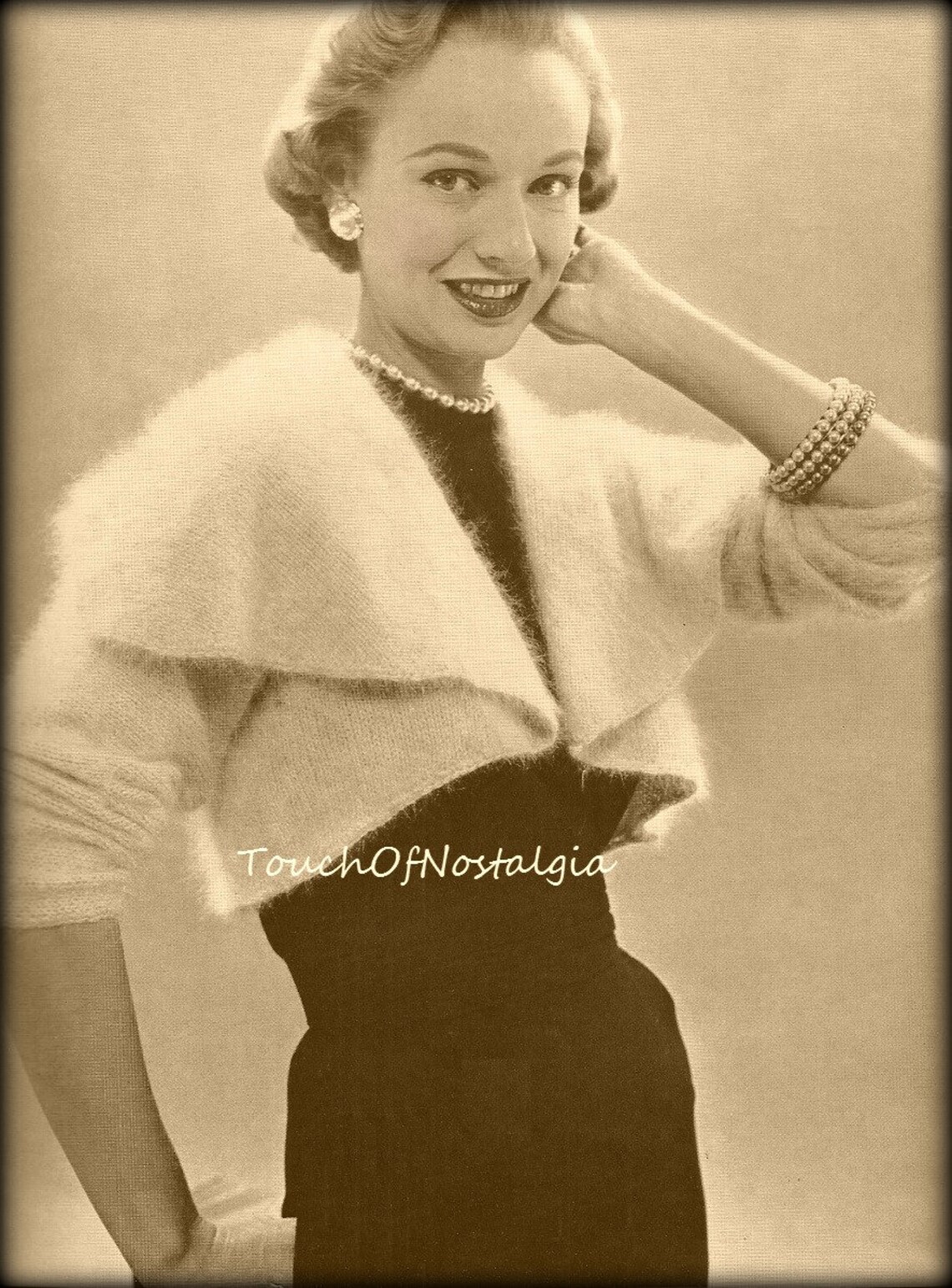 ANGORA Evening JACKET Knitting Pattern Elegant Angora - Etsy
