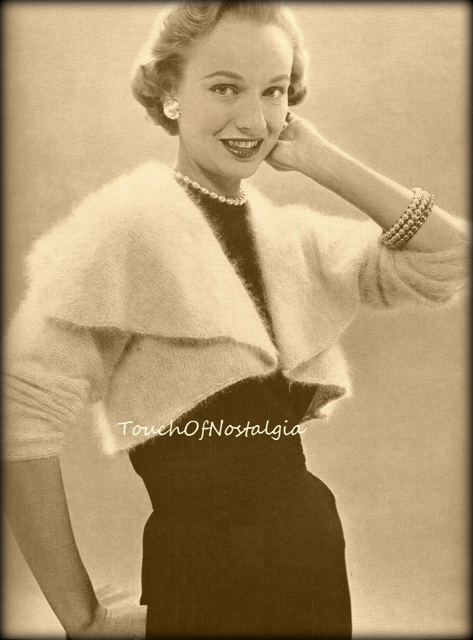 ANGORA Evening JACKET Knitting Pattern Elegant Angora - Etsy