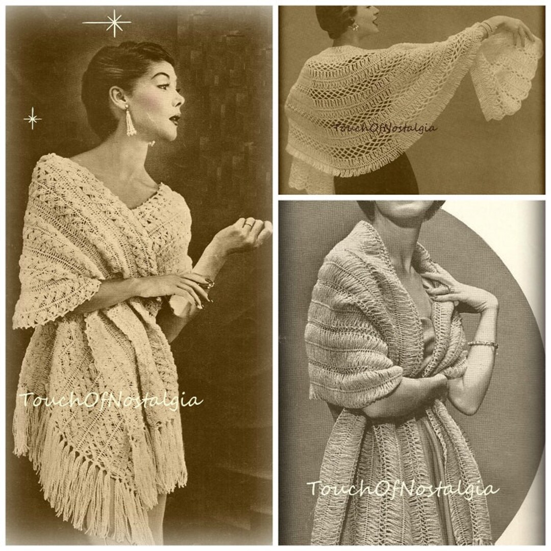 HAIRPIN Lace STOLE Wrap Crochet Pattern - Lacy HAIRPIN Lace Evening ...