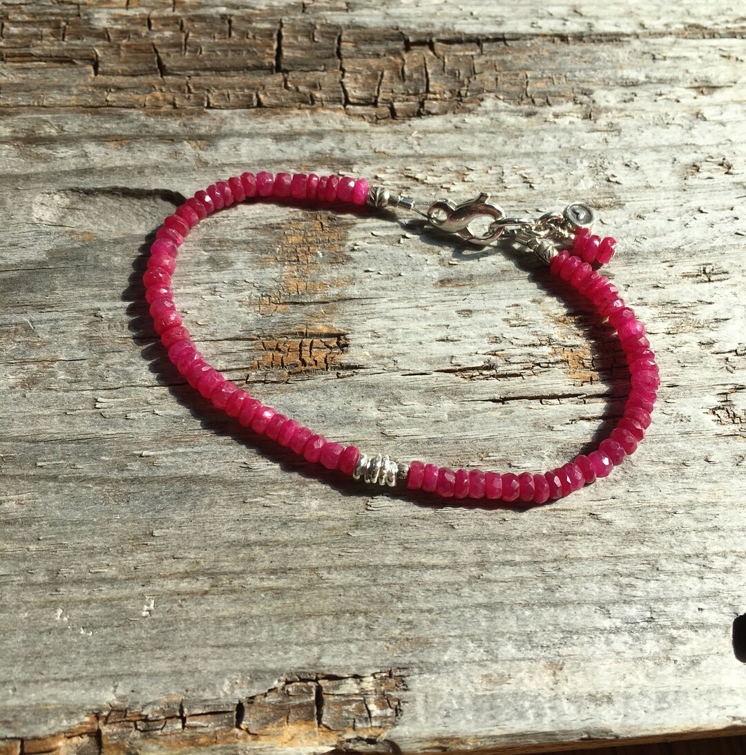 Ruby Bracelet - Etsy