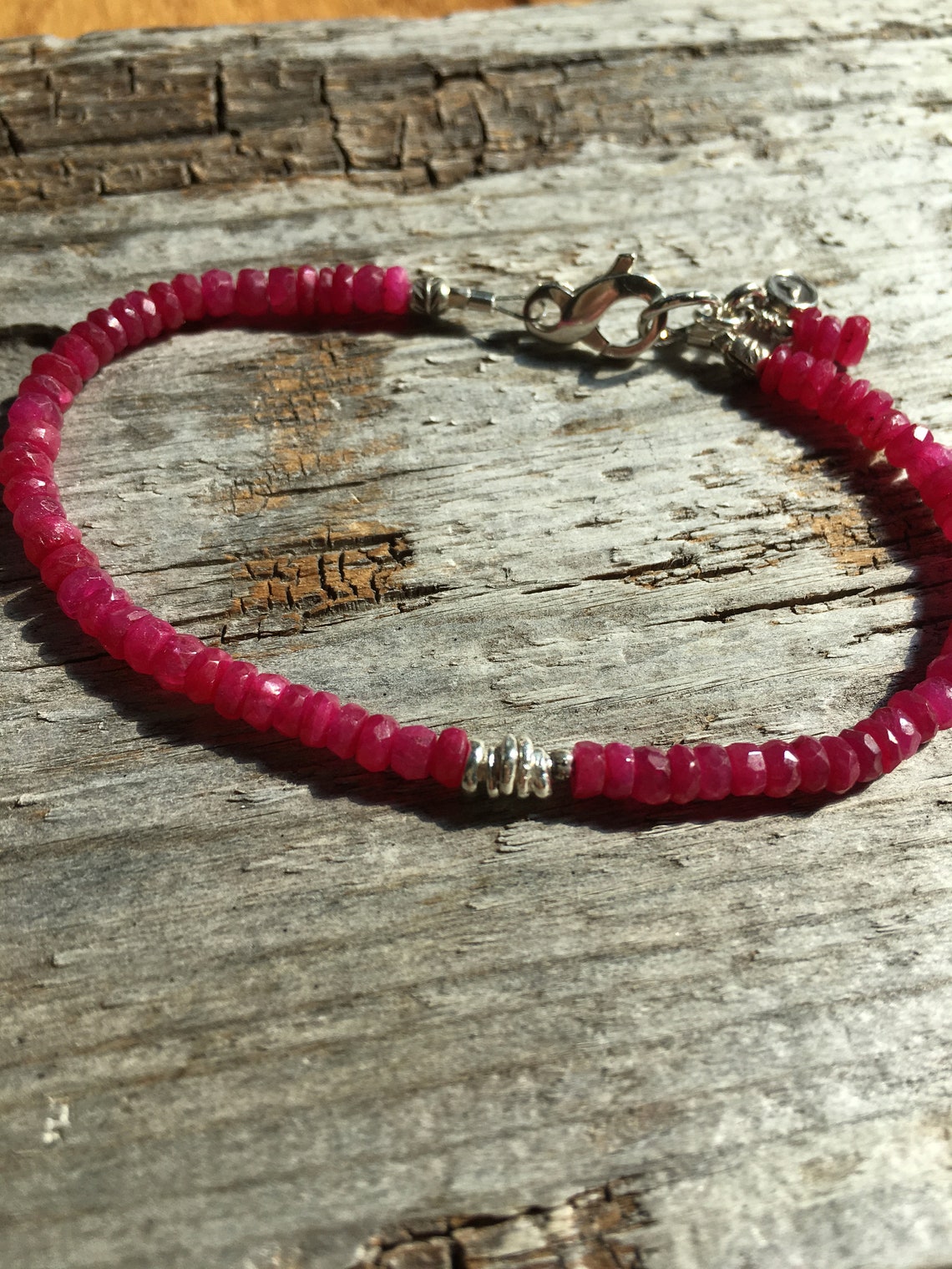 Ruby Bracelet - Etsy