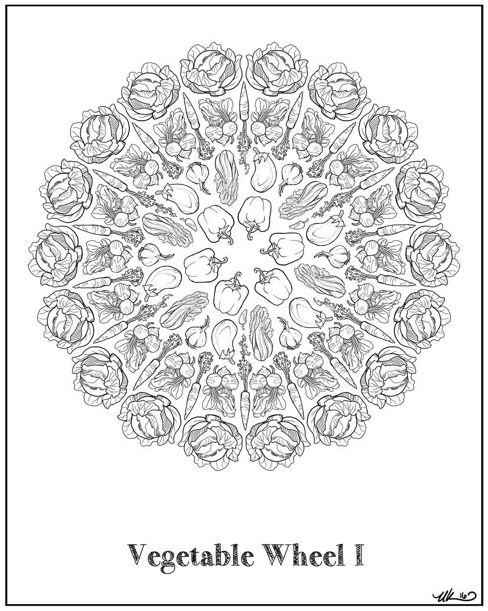 Veggie Wheels Coloring Page Set - Download - Etsy
