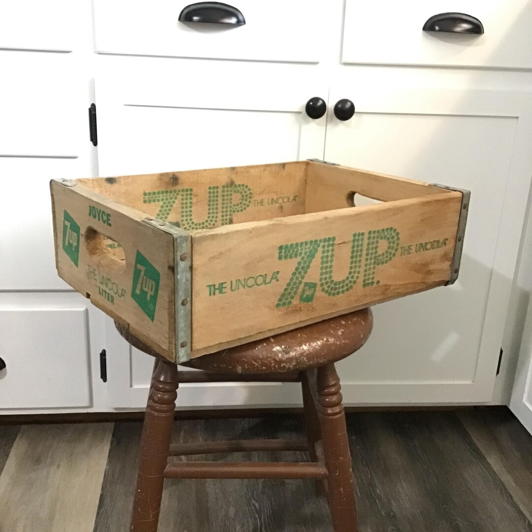 7 UP Wooden Crate, Seven up Wood Crate, the Uncola Advertising Crate ...