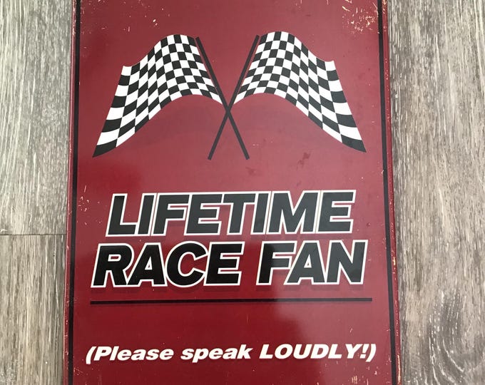 Lifetime Race Fan Tin Sign Retro Metal Sign, Vintage Wall Art ...
