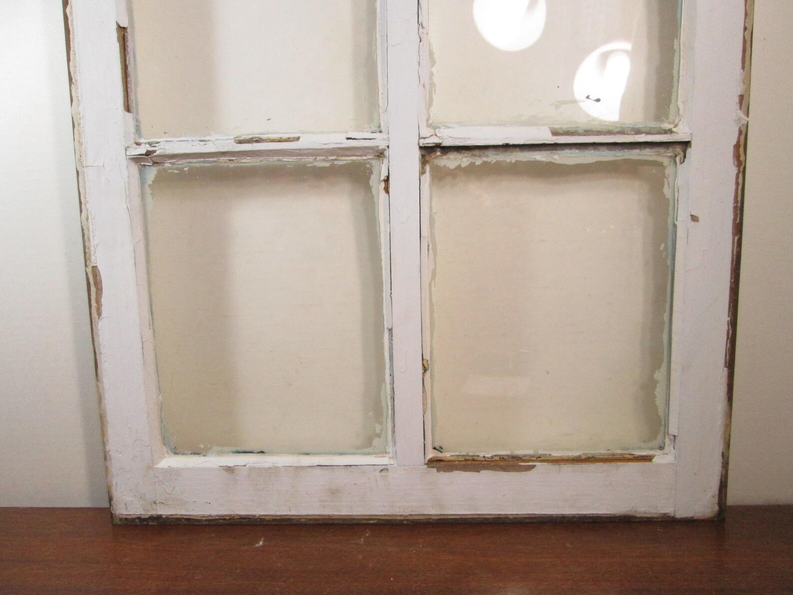 Window Frame Four Pane Window With Glass Vintage Window Sash | Etsy