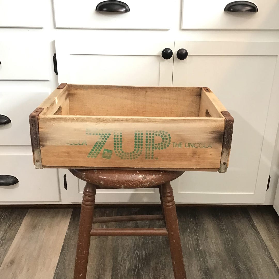 Seven up Wooden Crate, 7 UP Crate, the Uncola Advertising Crate 1978 ...