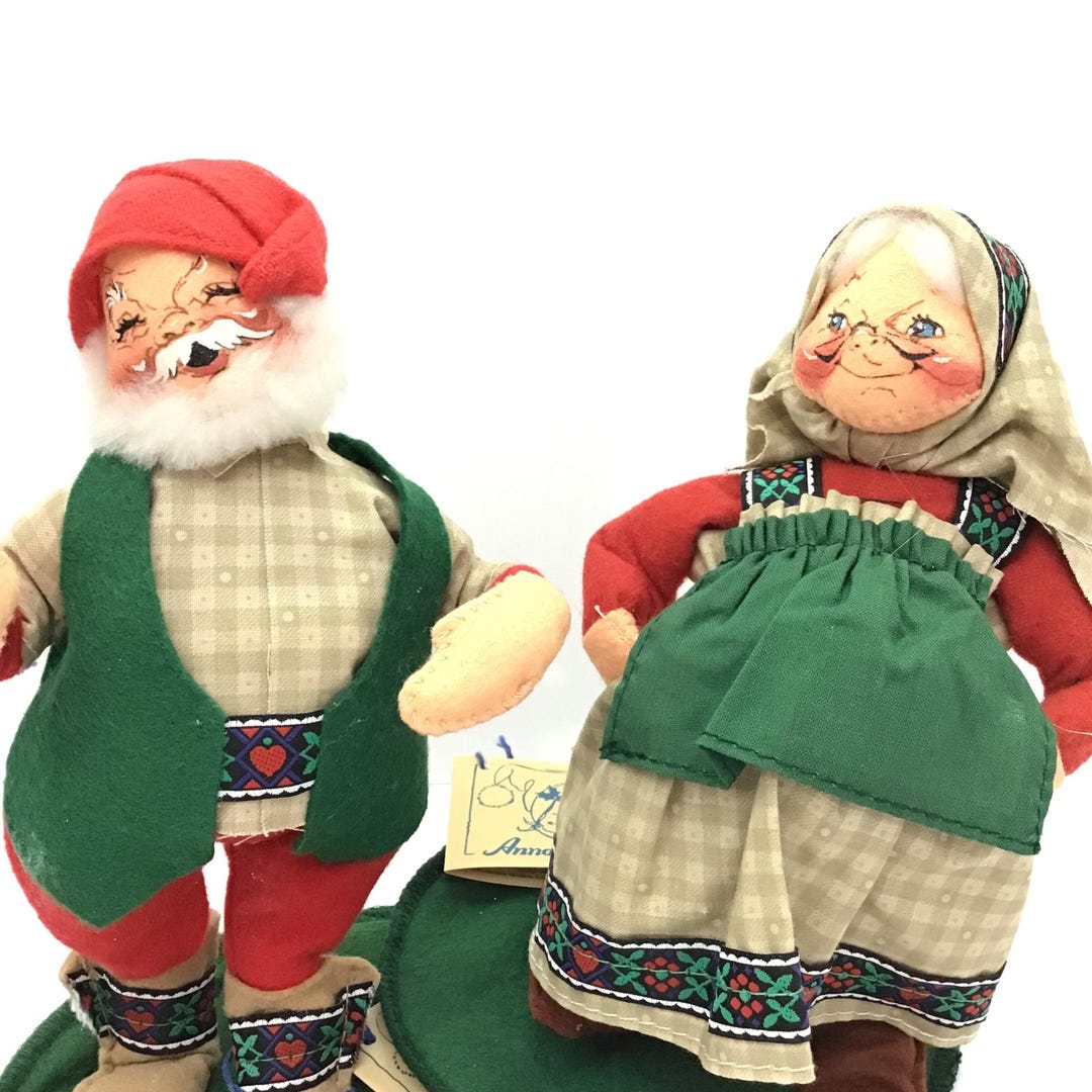 8 Inch Annalee Mr and Mrs Old World Santa 1994 Poseable Annalee Doll ...