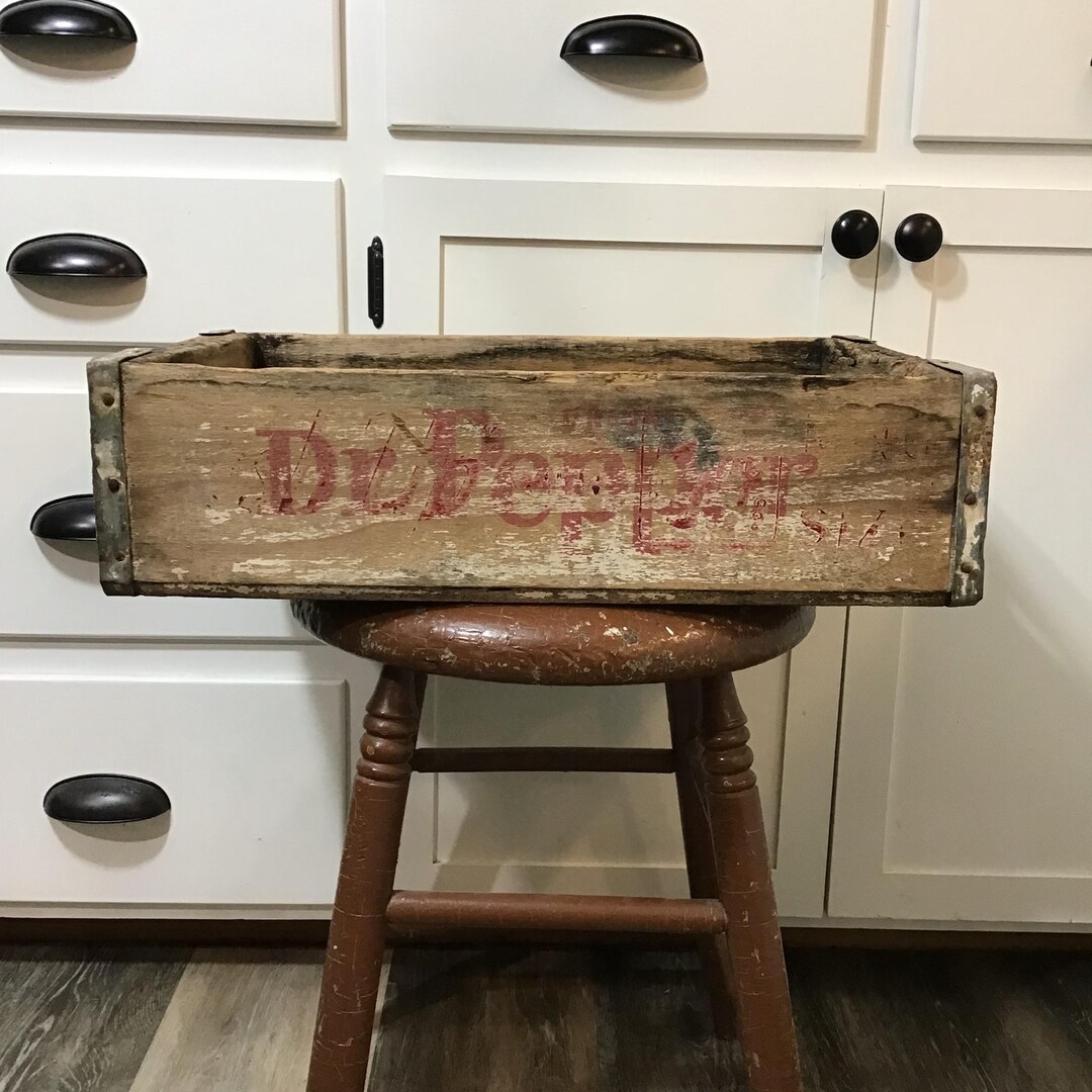 Vintage Dr Pepper Crate, Wood Coke Crate, Dr Pepper Advertising 1964 A8 ...