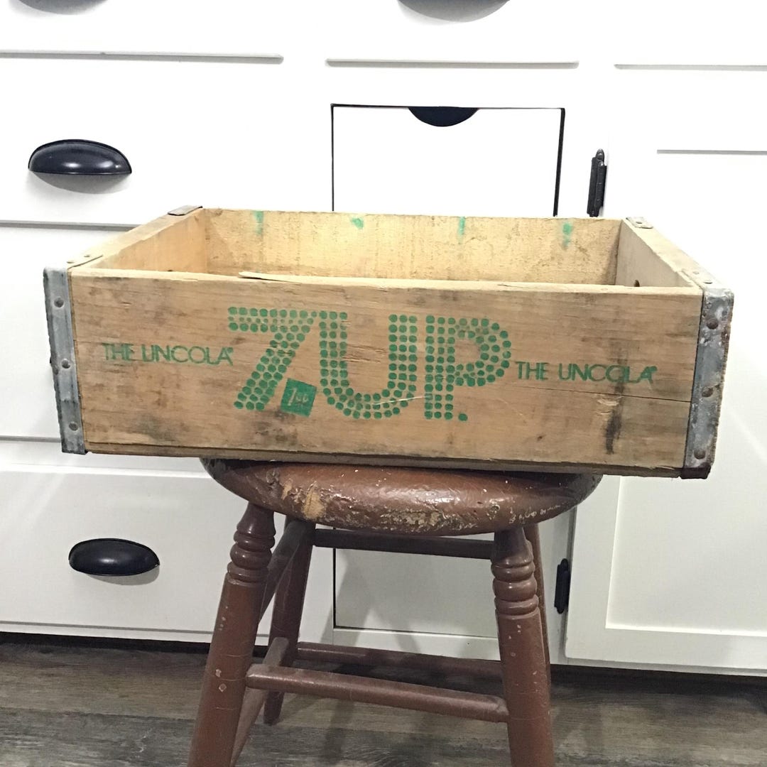 Seven up Wooden Crate, One Liter Bottle 7 UP Crate, the Uncola ...