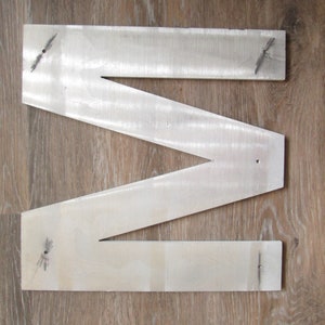 Industrial Letter M, 12 Inch Vintage Metal Letter M, Gallery Wall ...