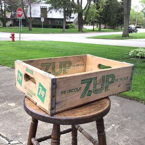 Seven up Wooden Crate, 7 UP Crate, the Uncola Advertising Crate 1976 ...