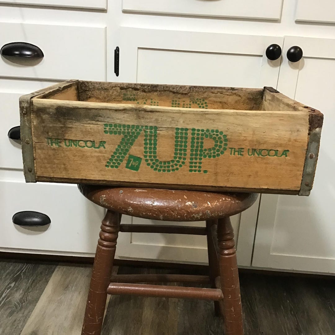 Seven up Wooden Crate, 7 UP Crate, the Uncola Advertising Crate 1976 A9 ...