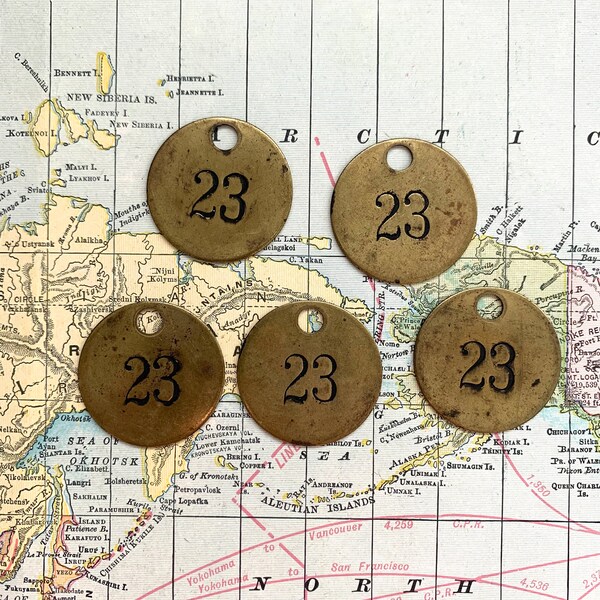 Brass Number Tags - Etsy
