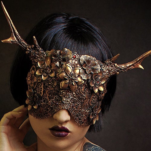 Blind Horned Mask - Etsy
