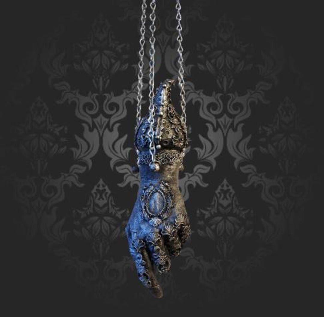 Hanging Witch Hand – Resin Goth Decor With Chains - Etsy
