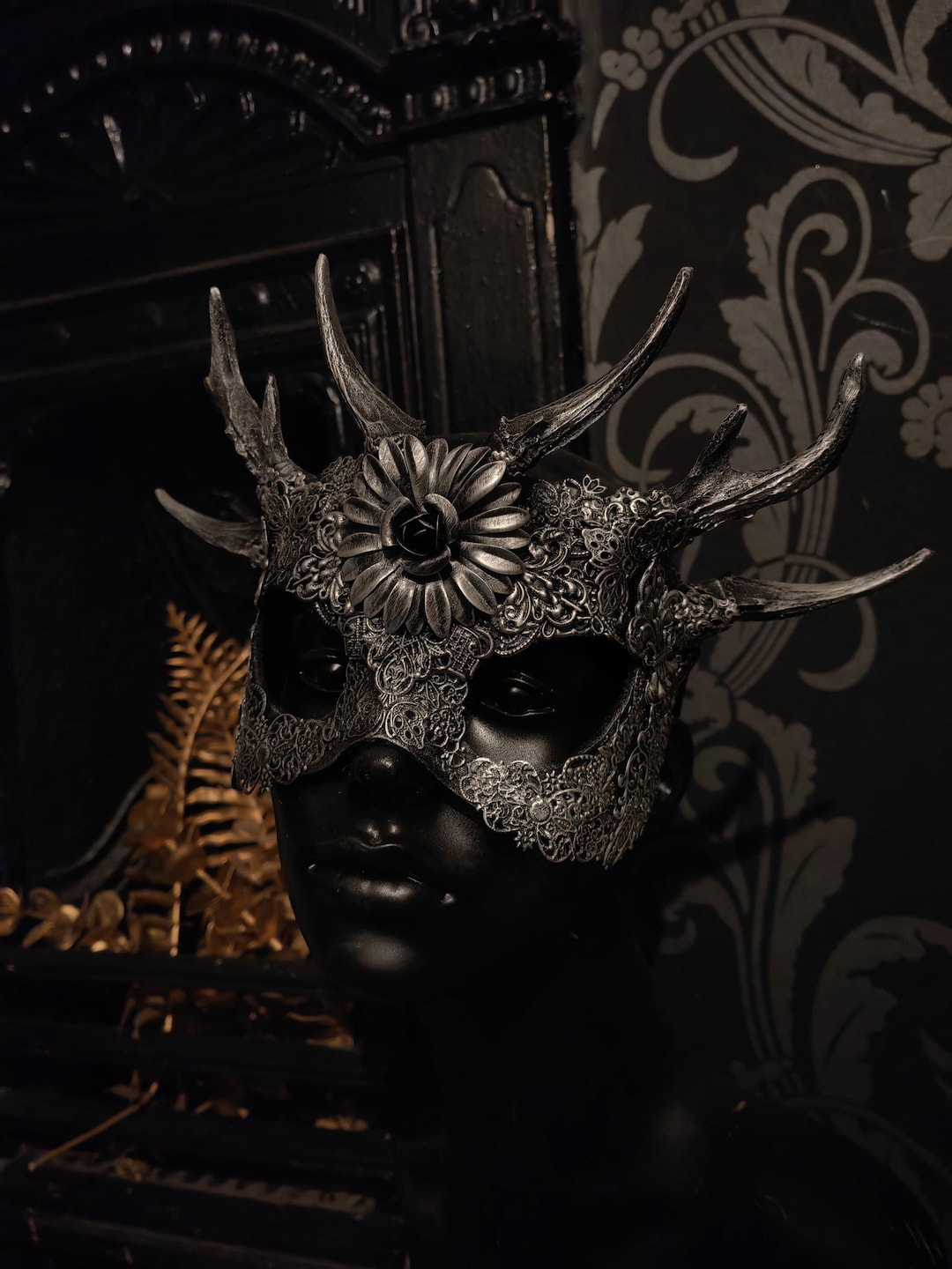 Eyeless - Horned - Open Eye Mask - Made to Order - Etsy