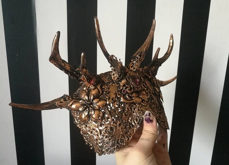 Small Horned Crown Mask | Etsy
