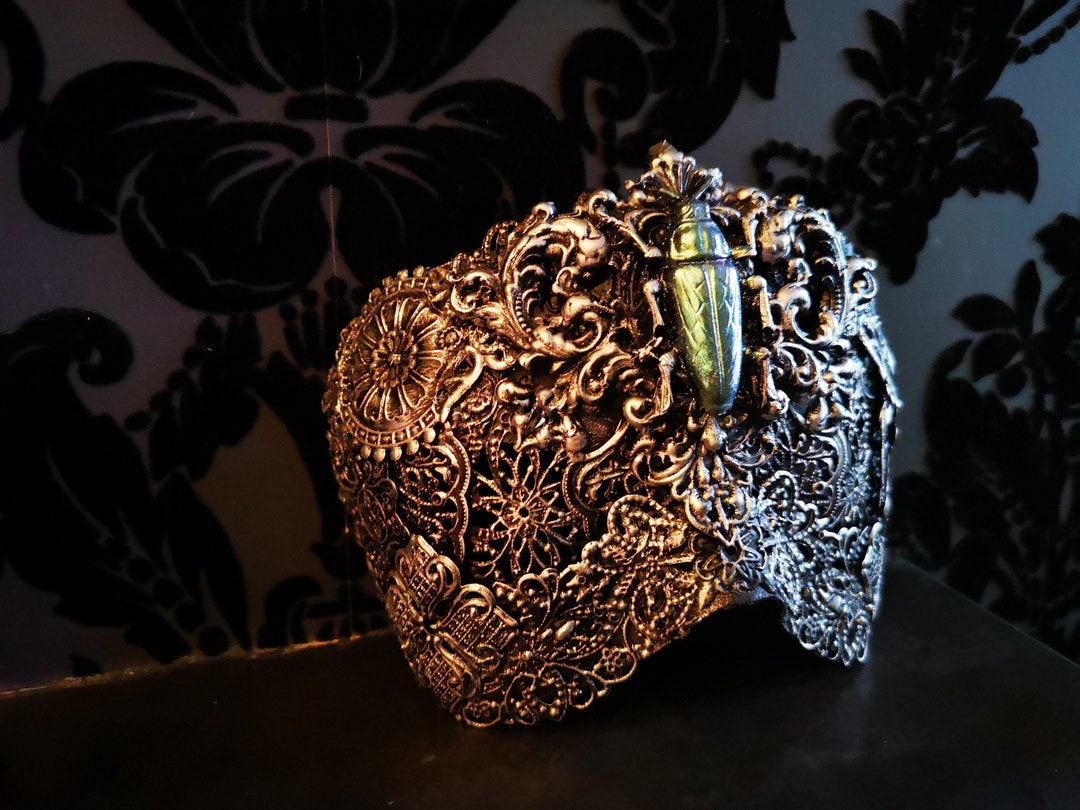 Silver Victorian Beetle Blind Mask - Etsy