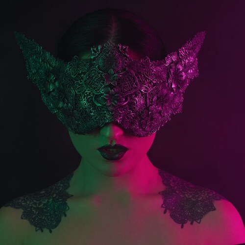 Baroque Blind Mask Silver Gothic Mask Fantasy Mask - Etsy