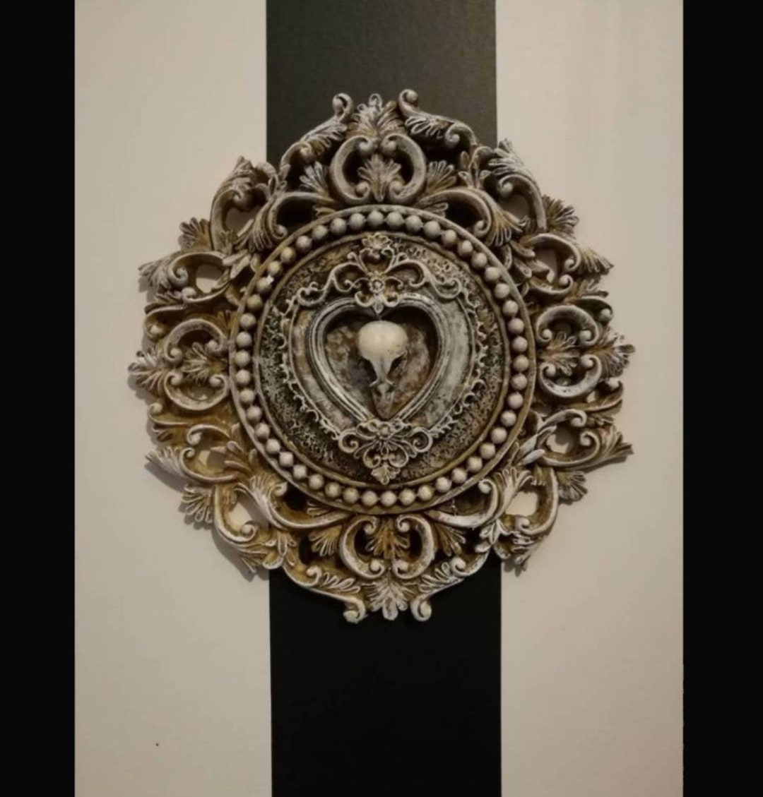 Mini Wall Art Bird Filigree Circle Frame - Etsy