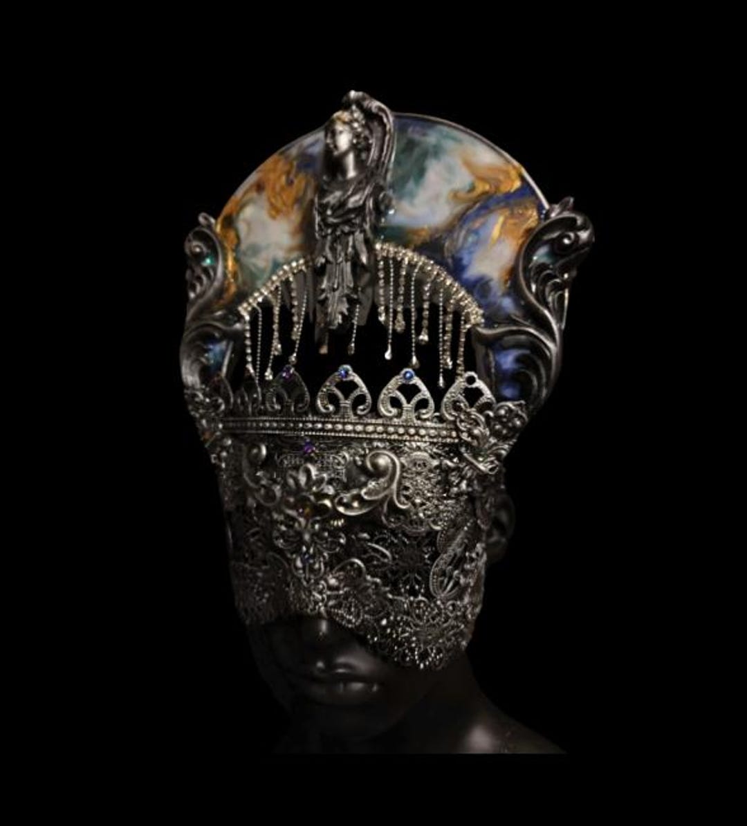 Silver Demeter Mask - Etsy