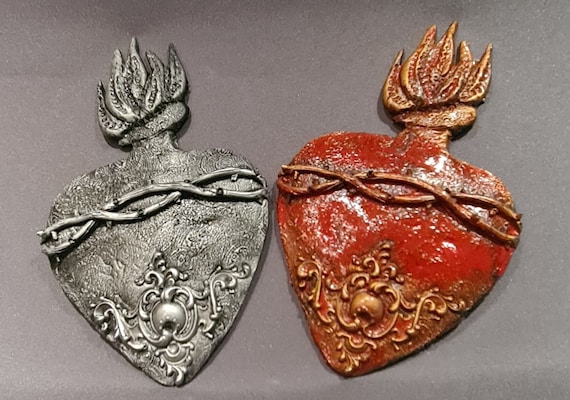 Sacred Heart Wall Art | Etsy