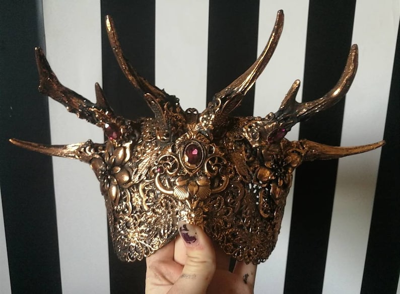 Small Horned Crown Mask | Etsy