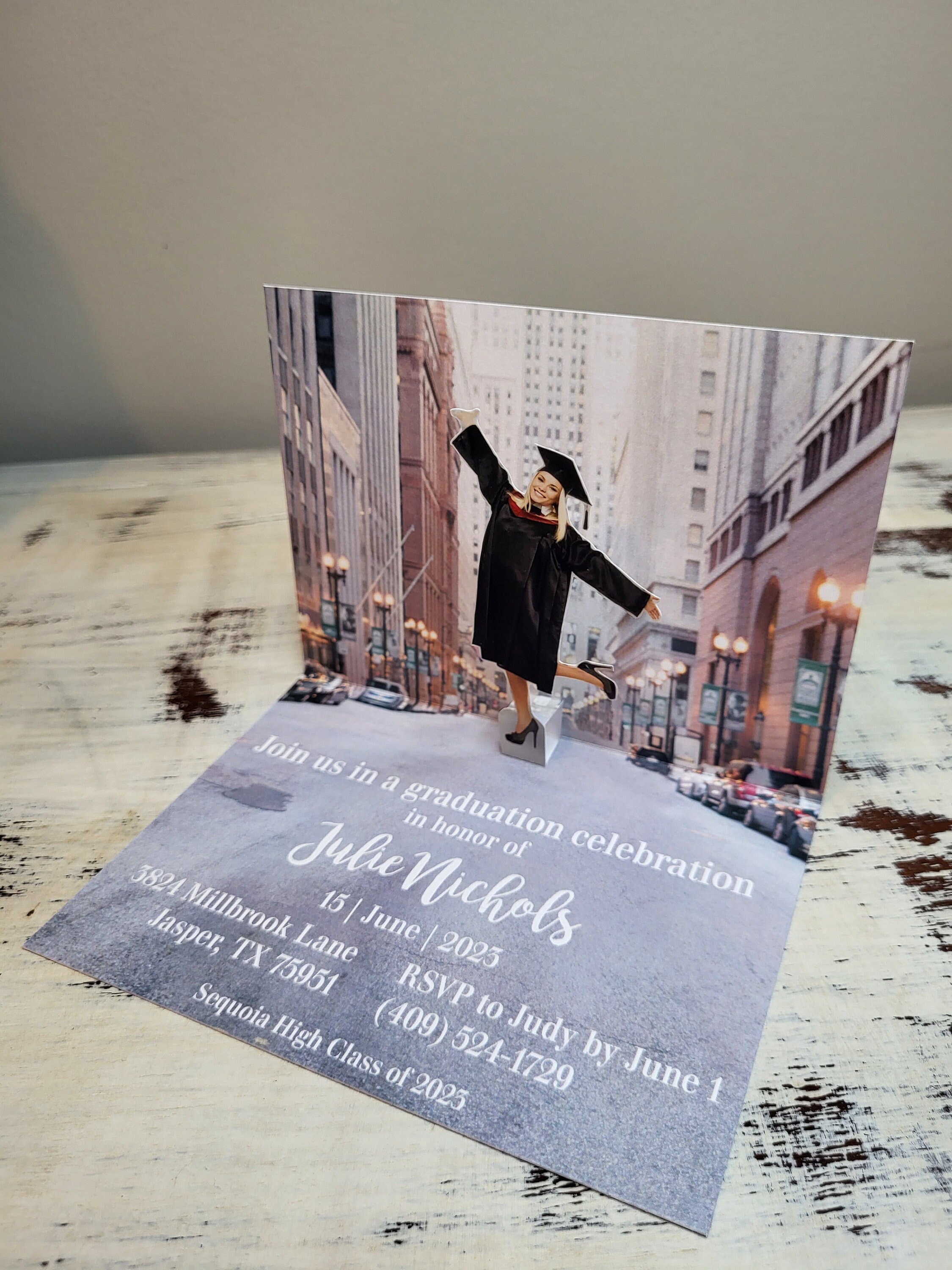 Custom Pop up 3D Graduation Announcements - Etsy