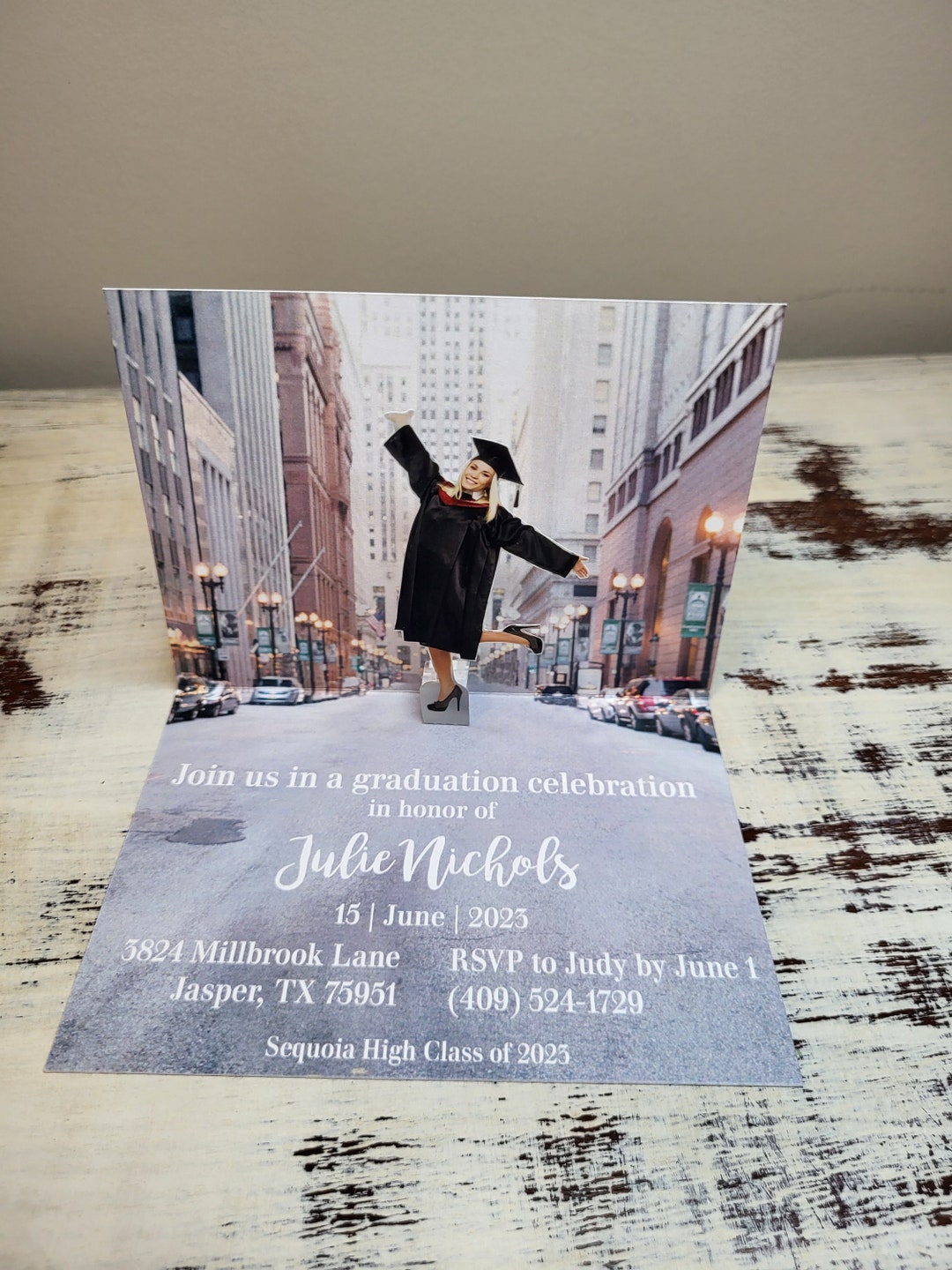 Custom Pop up 3D Graduation Announcements - Etsy